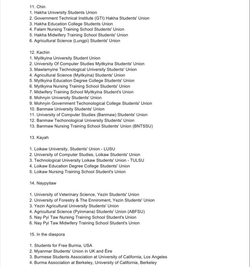 Student Unions’ Statement to Urge Stronger and Immediate International ...